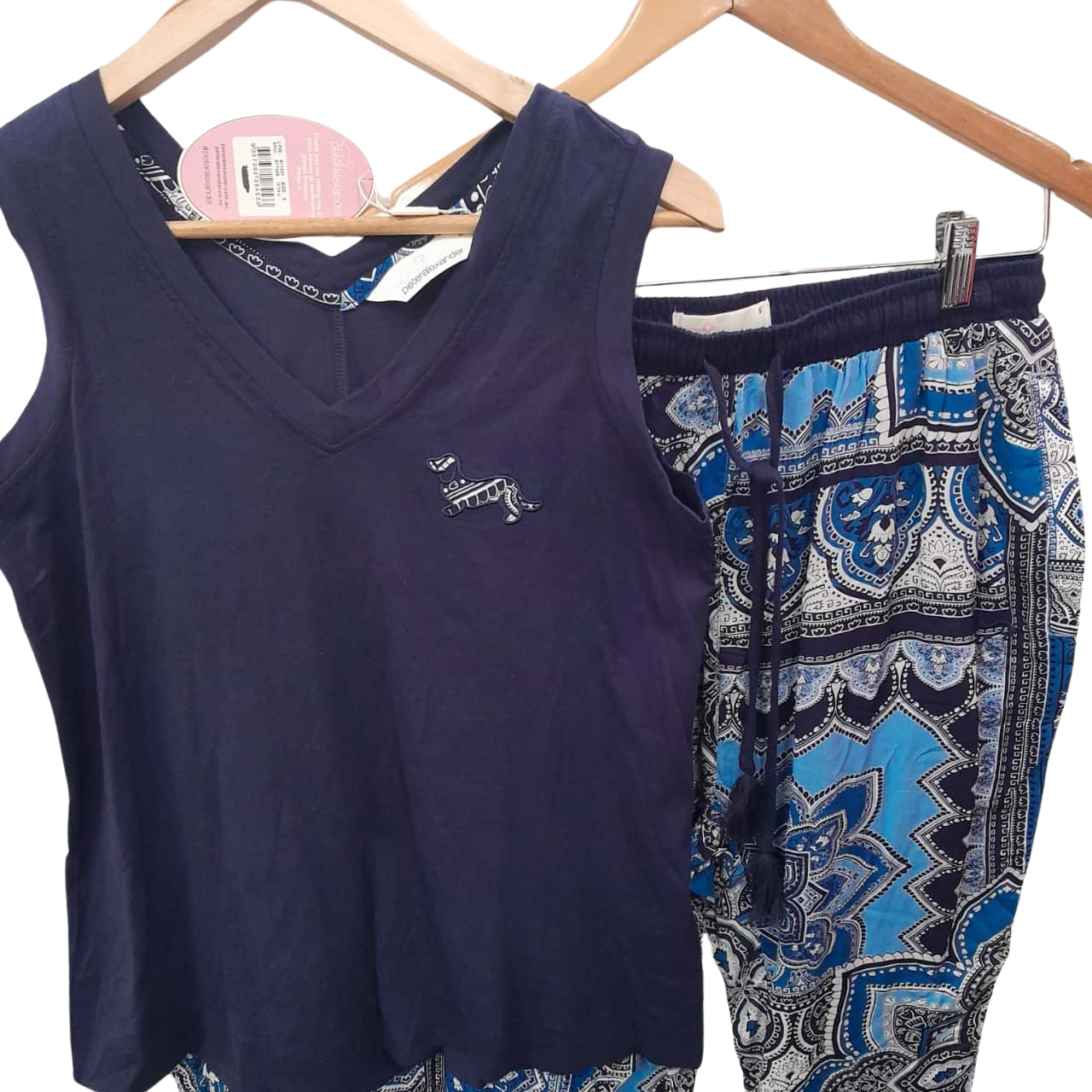 Peter Alexander Womens Size S Navy Blue / White (s)