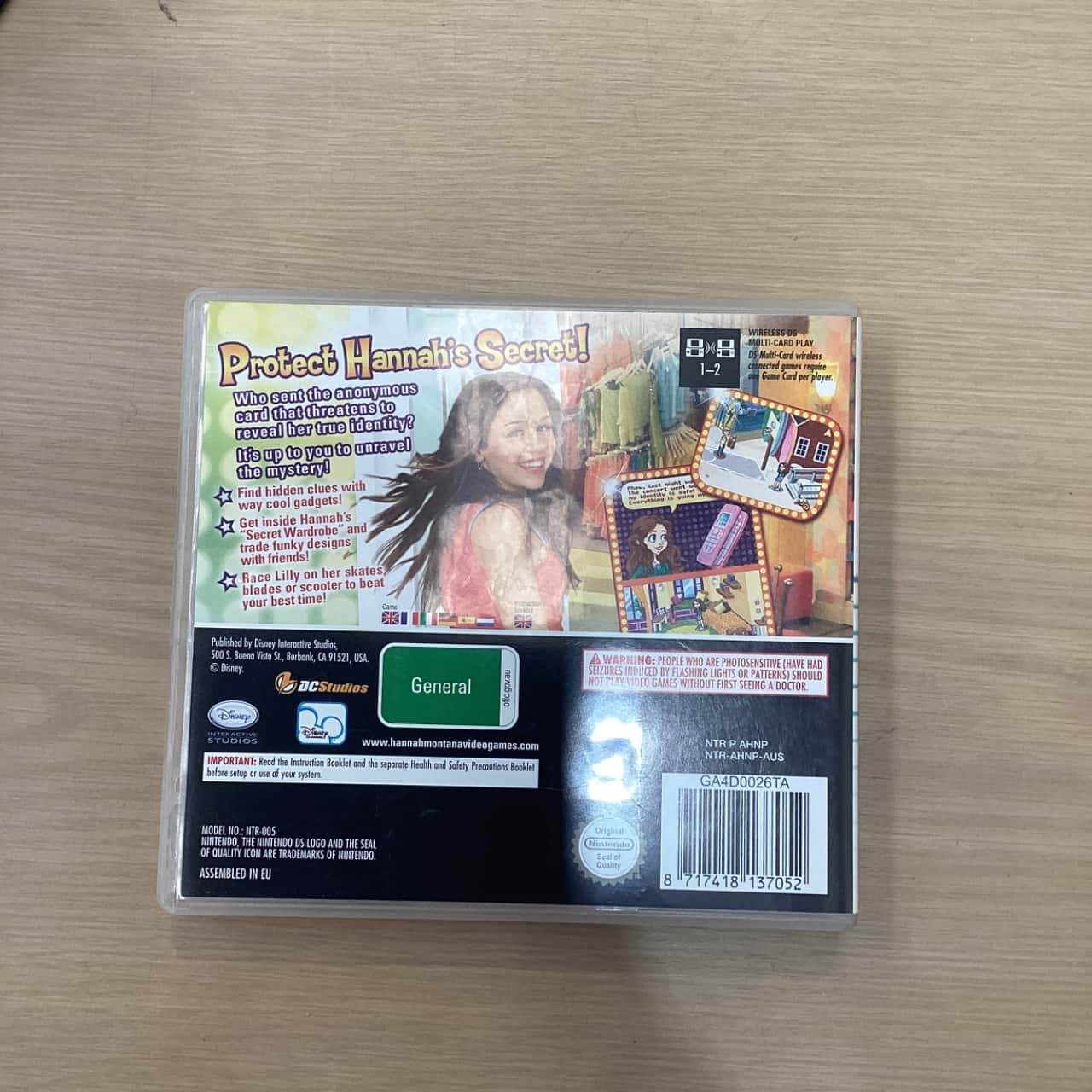 Nintendo DS Hannah Montana Game