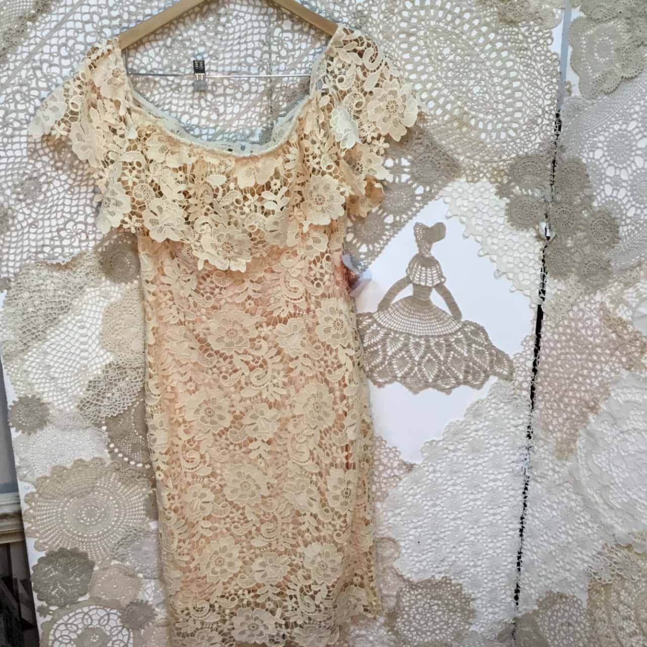 Other Womens Size 14 Off The Shoulder Cream Dress NOW REDUCED(s)