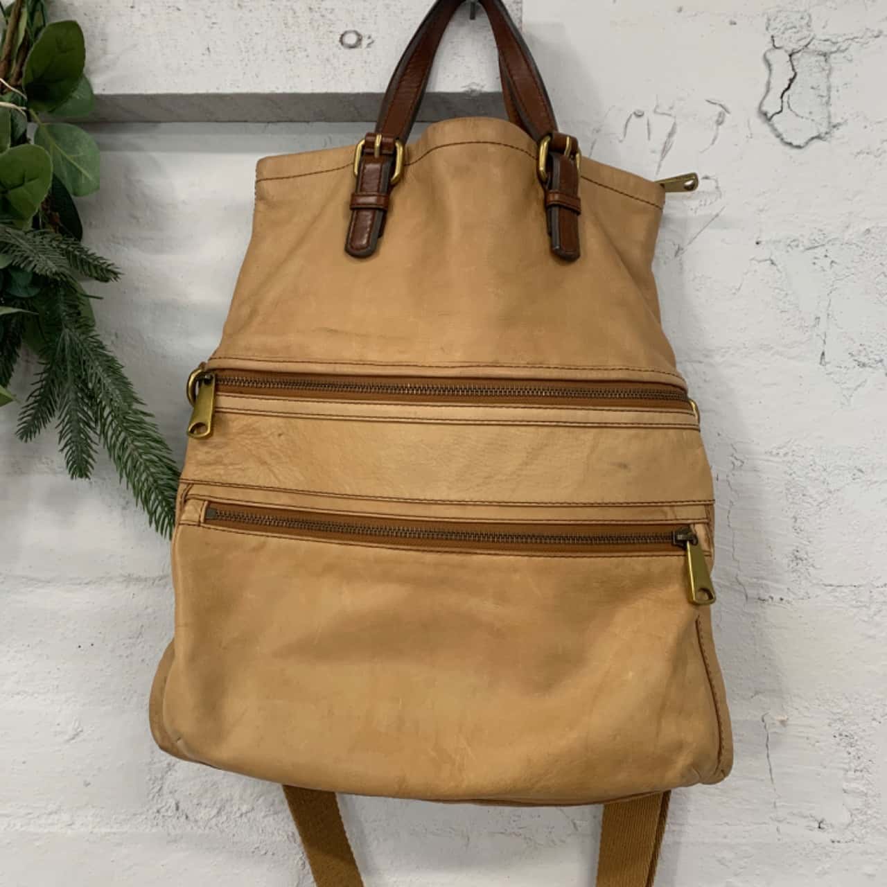 Fossil Camel Coloured Leather Handbag (s)