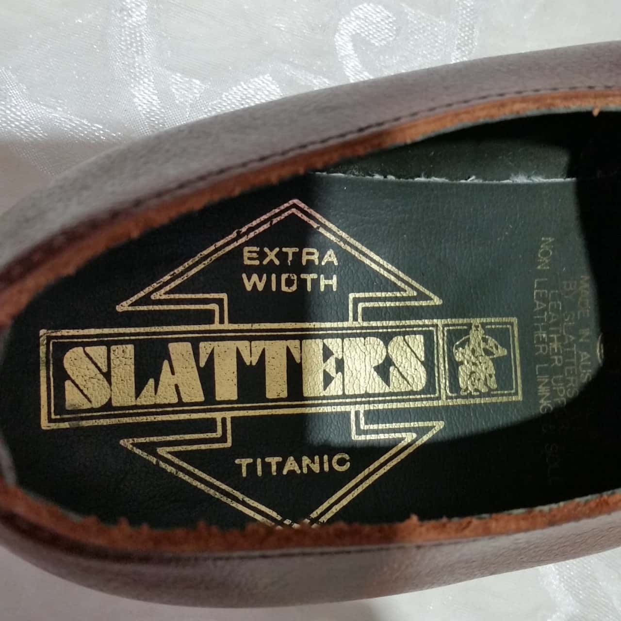 Slatters Titanic Mens Size 6 Brown Leather Shoes