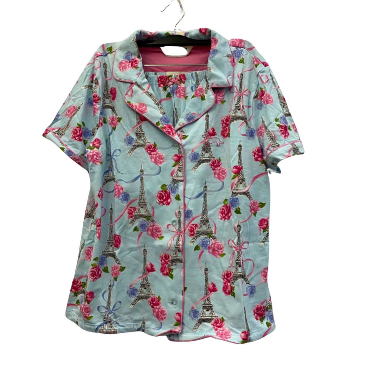 Peter Alexander Womens Size M Blue & Pink Paris Floral Pyjama Set(s)