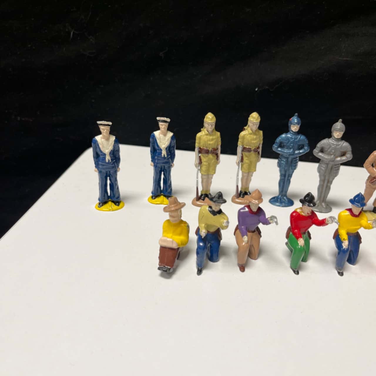 Set of painted miniature figures