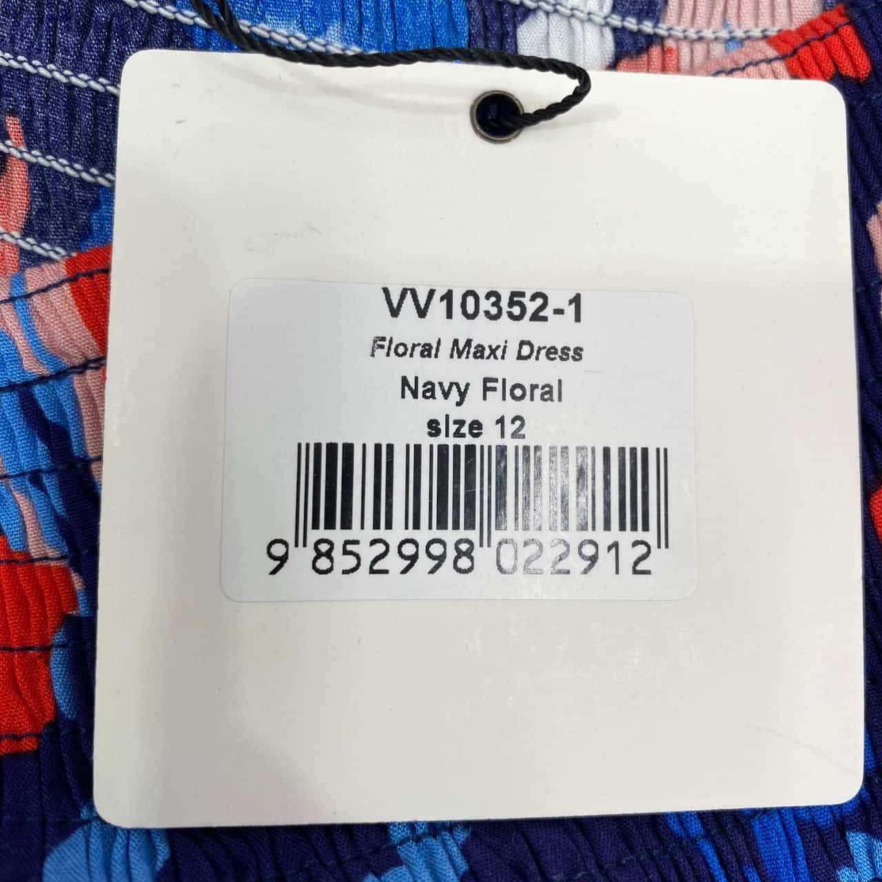 Ebby And I Womens Babydoll Dress Size 12 Floral / Navy Blue