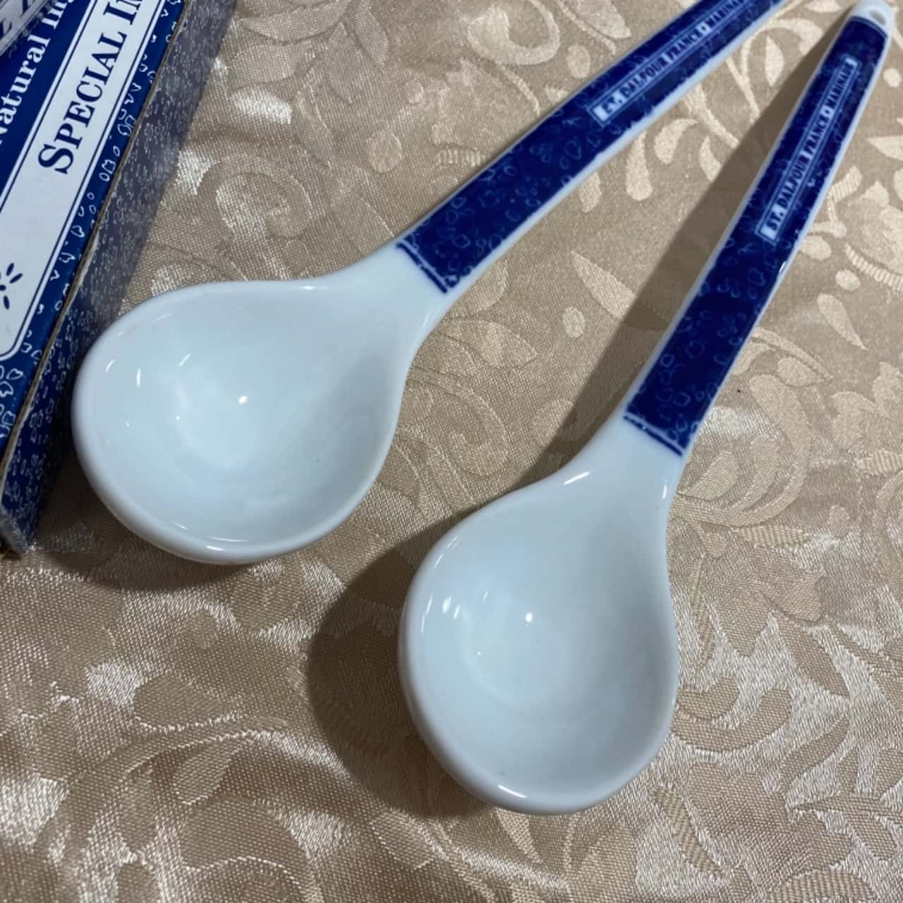 St Dalfour France 2 ceramic Ladles + S&P shakers
