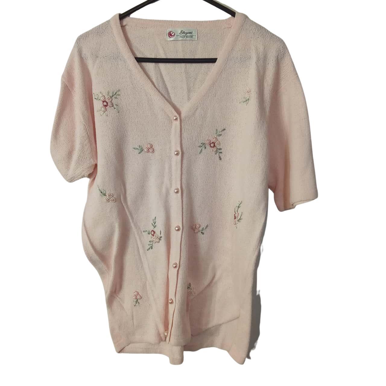Elegant Ladies Pink Floral Cardigan Size N/A UAN