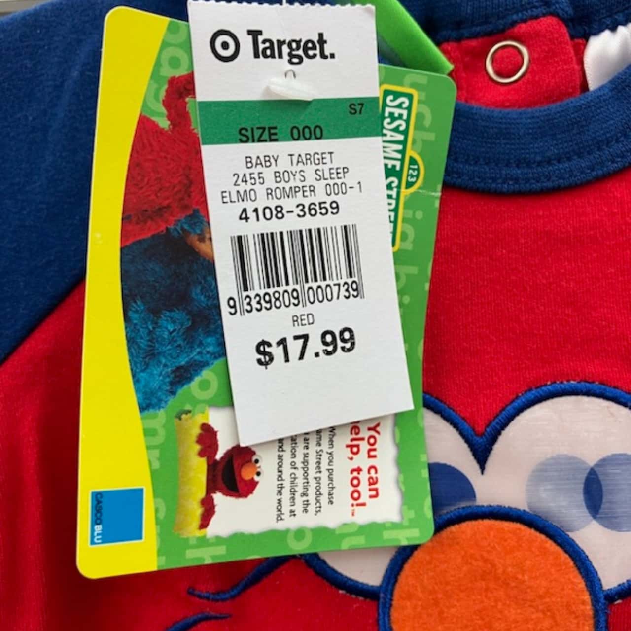 sesame street Kids Size 000 Onesie Blue / Red