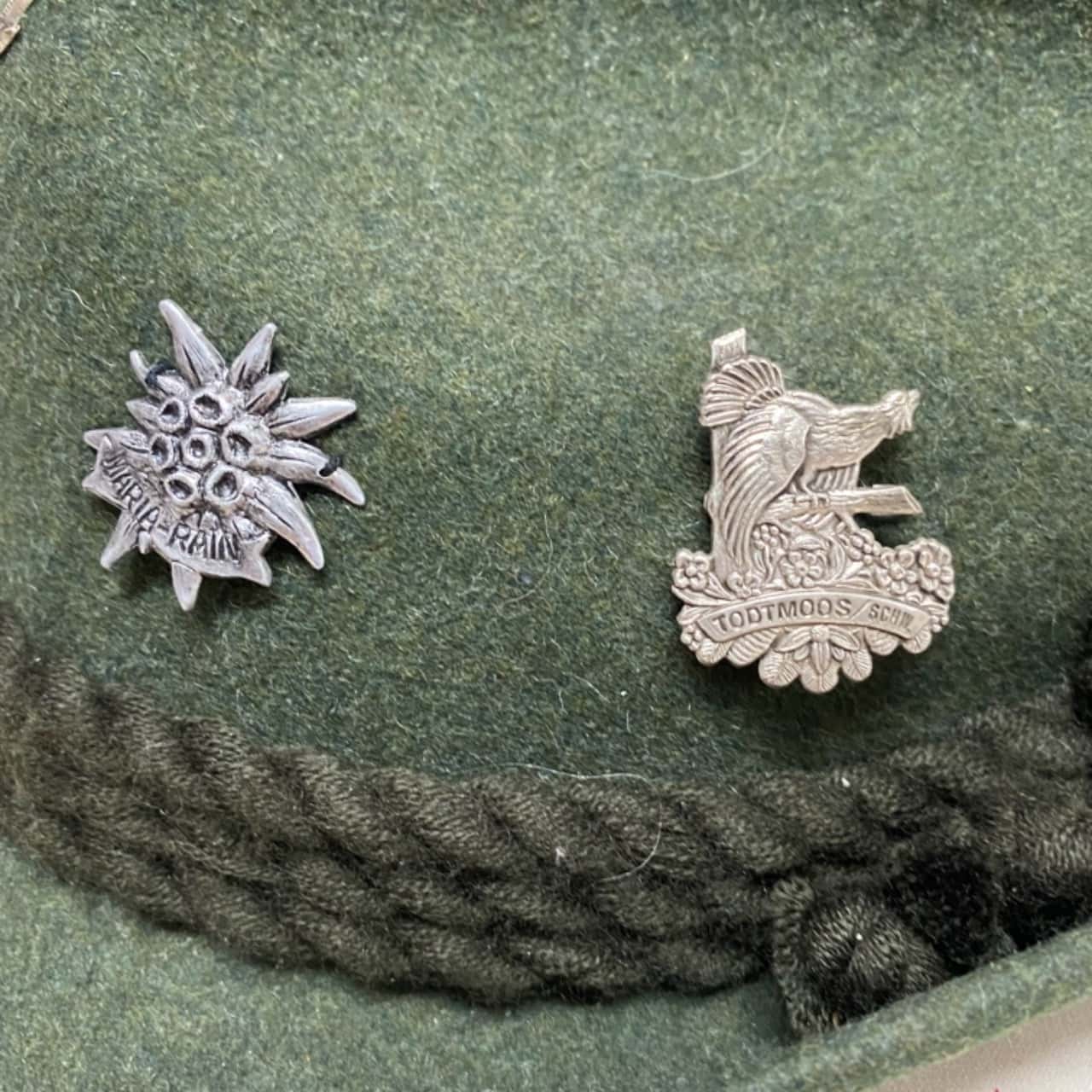 Vintage Alpin Austrian Men's Wool Fedora With Pins Bavarian Alpine Hat ...