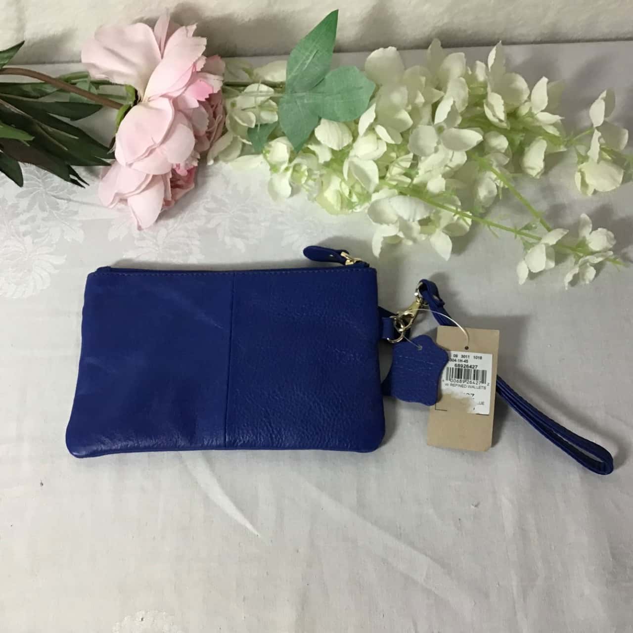 Wilsons Womens Bright Blue Leather Zip Wallet(s)