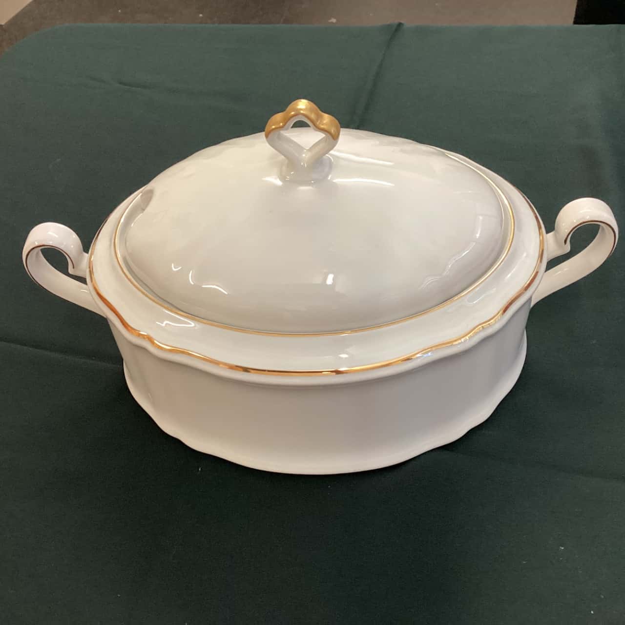 Seltmann Weiden Bavarian Porcelain Tureen White and Gold