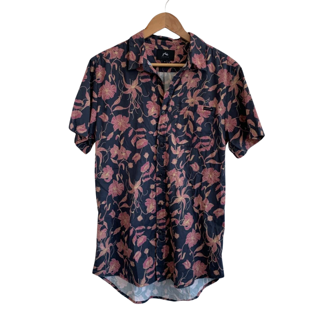 Rusty Men’s Medium Navy Blue Button Up