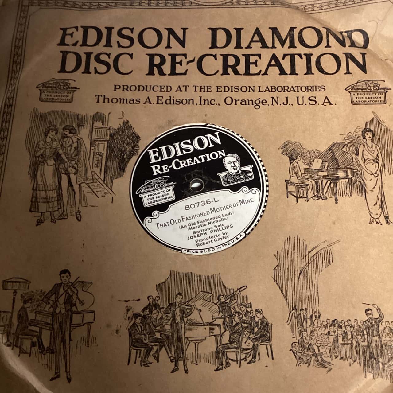 Edison Record Phonograph Record