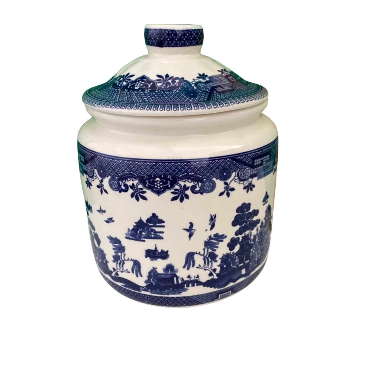 Vintage William James Blue Willow Canister (Made in China)(s)