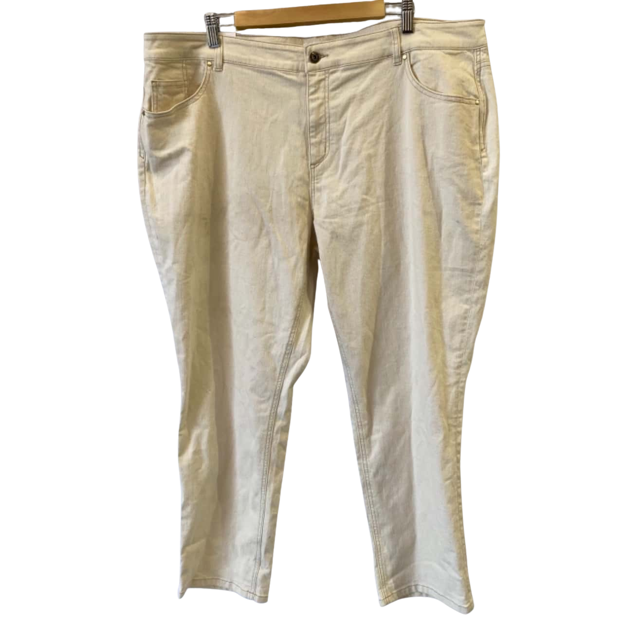 Trenery Womens Size 18 Boyfriend Jeans Cream