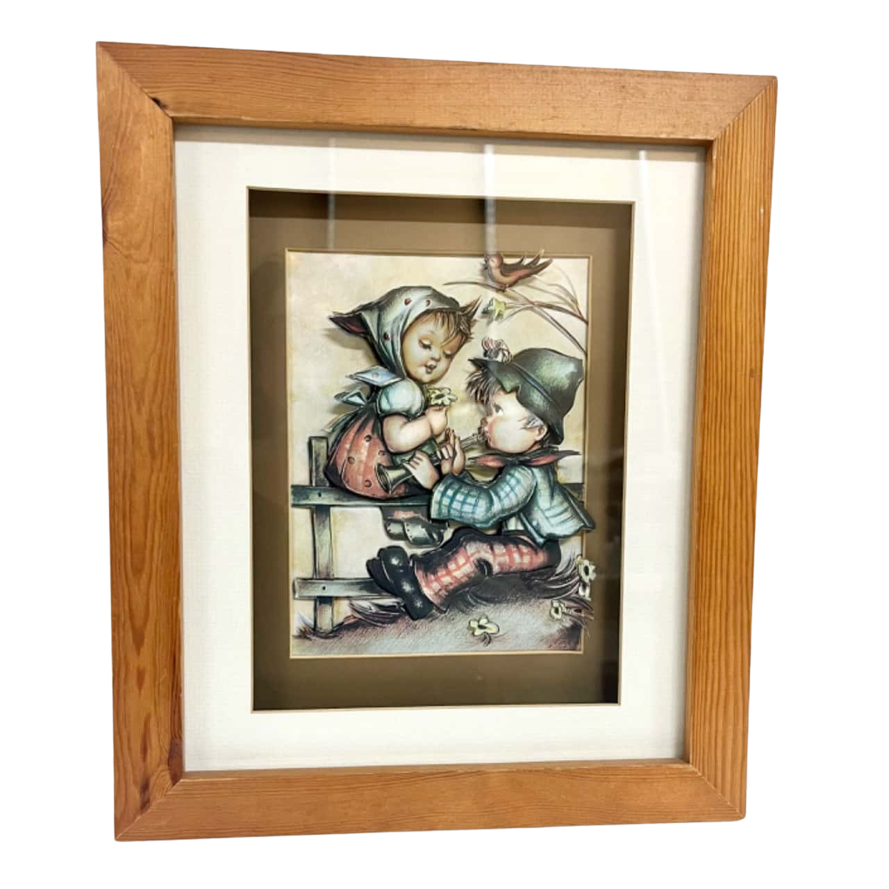 Handmade Framed paper toll Art - Music Lover 32cm x 32cm