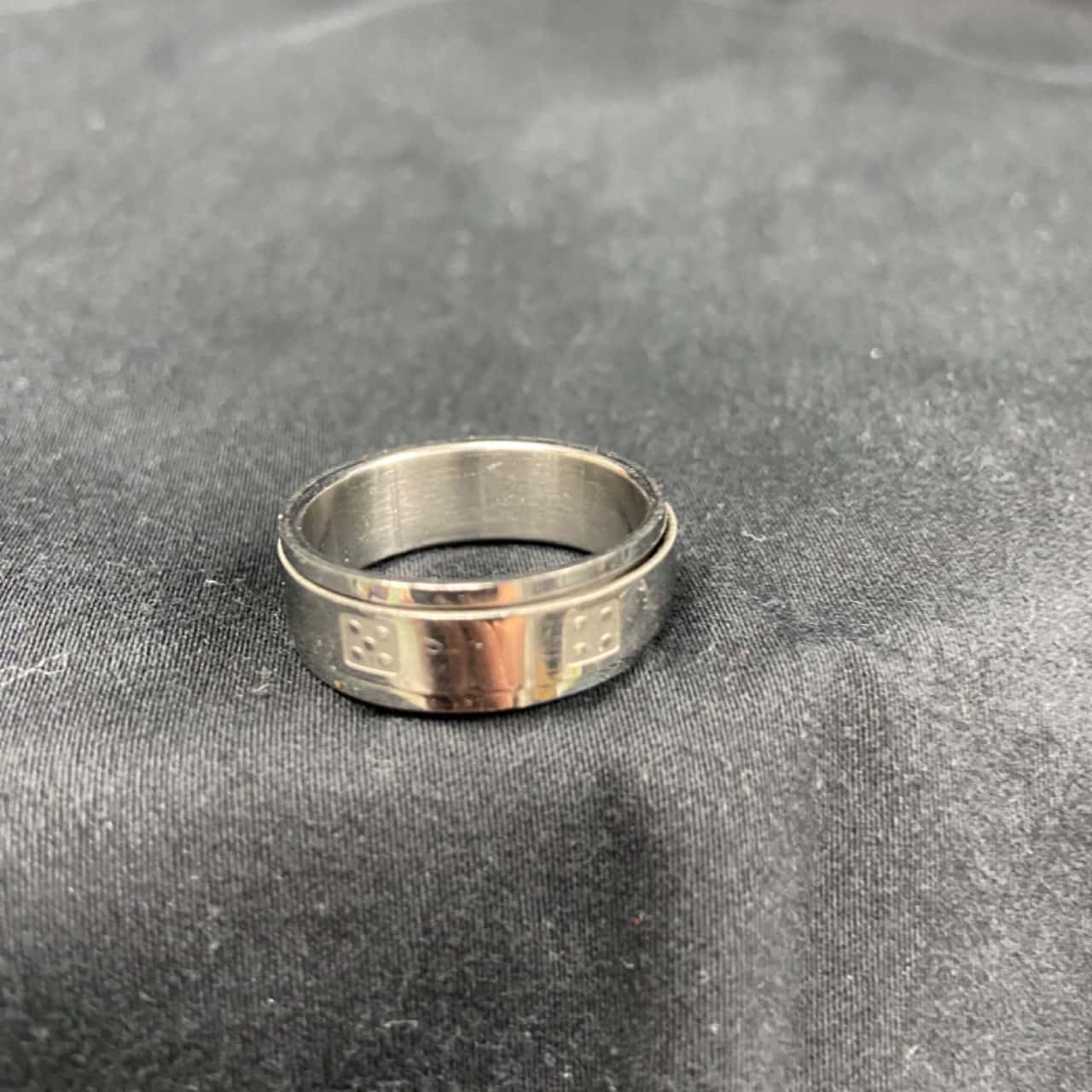 Mens Rings Silver Titanium Size X(s)
