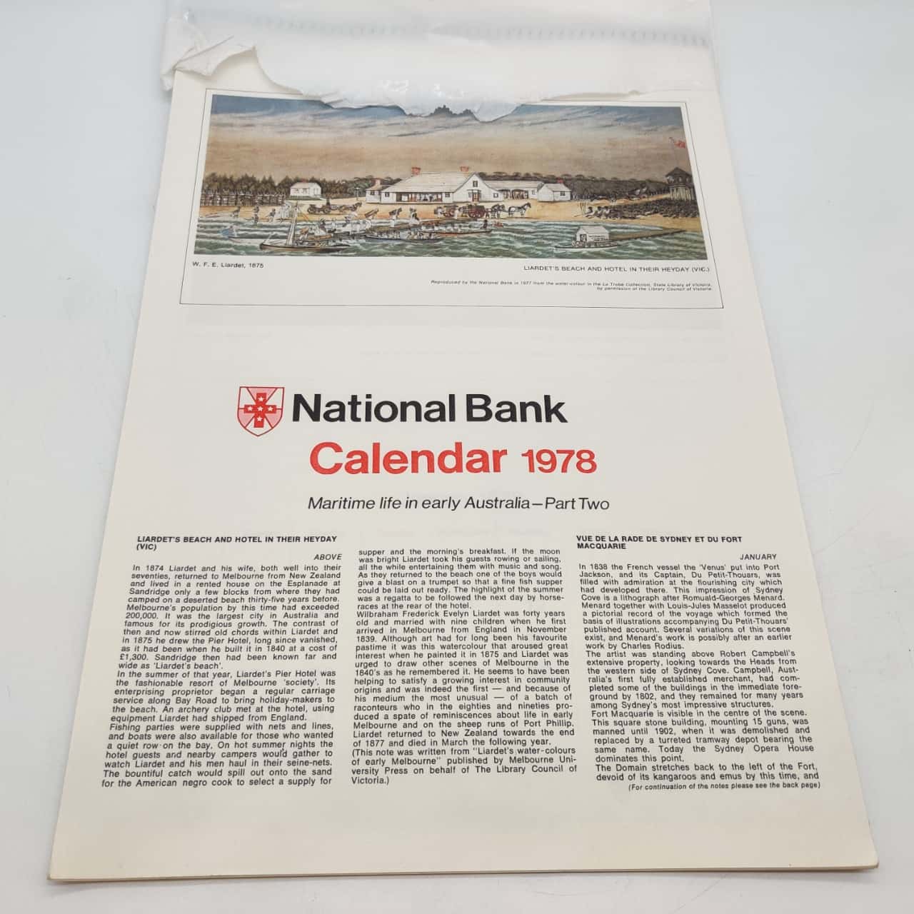 12 Vintage National Bank Calendars With Historical Australiana Themes(s)