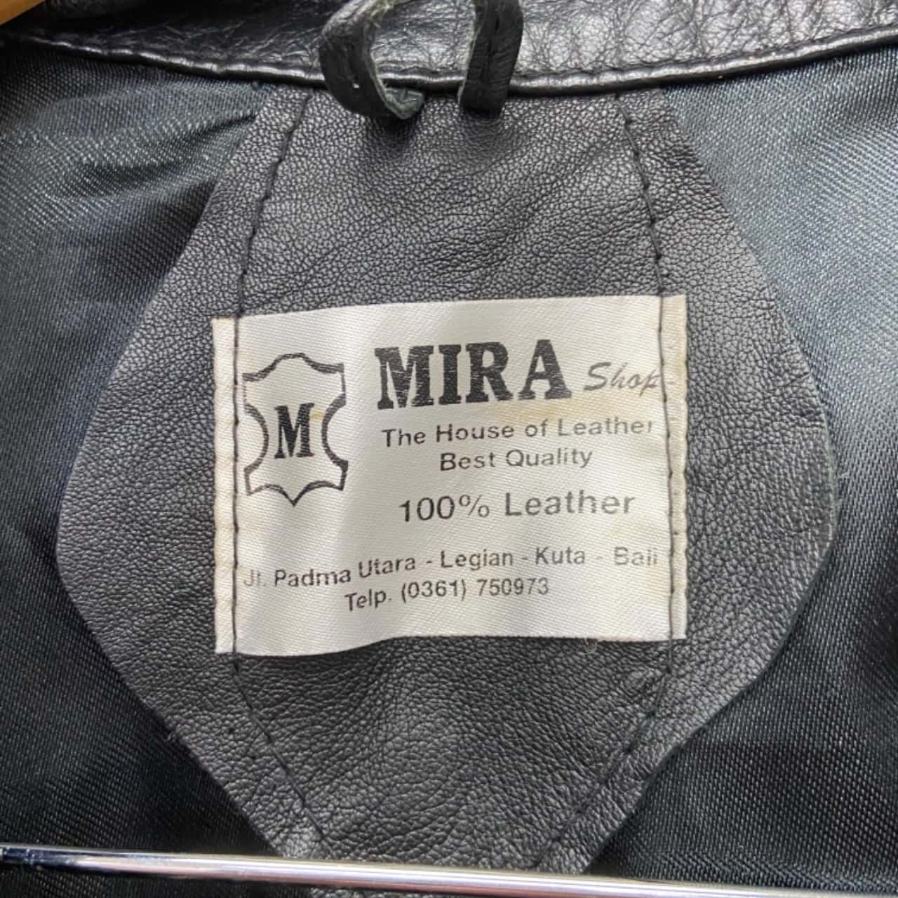 Mira Mens Size M Leather Jacket Black (s)