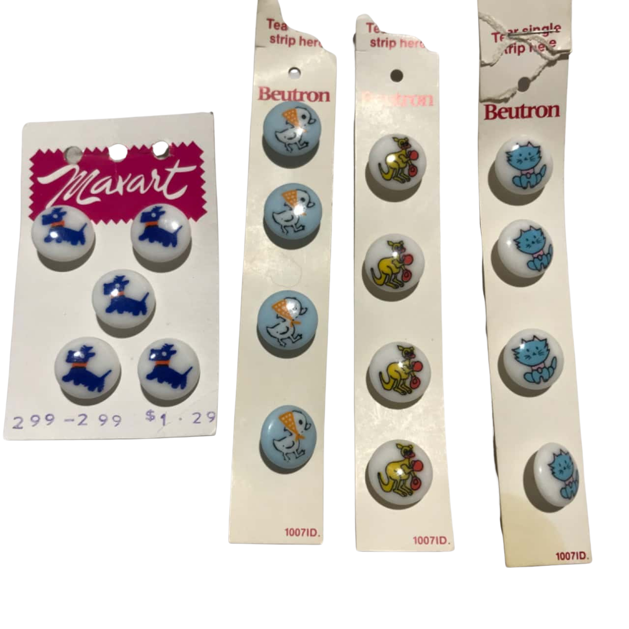 Vintage 1970s Childrens Buttons Oh So Cute(s) - New With Tags | Salvos ...