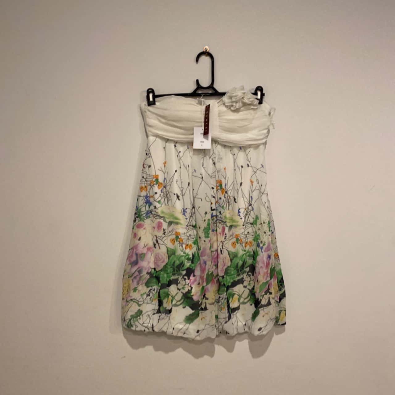 Ceres Womens Size L Floral Dress Blue / Cream / Floral / Green / Grey ...