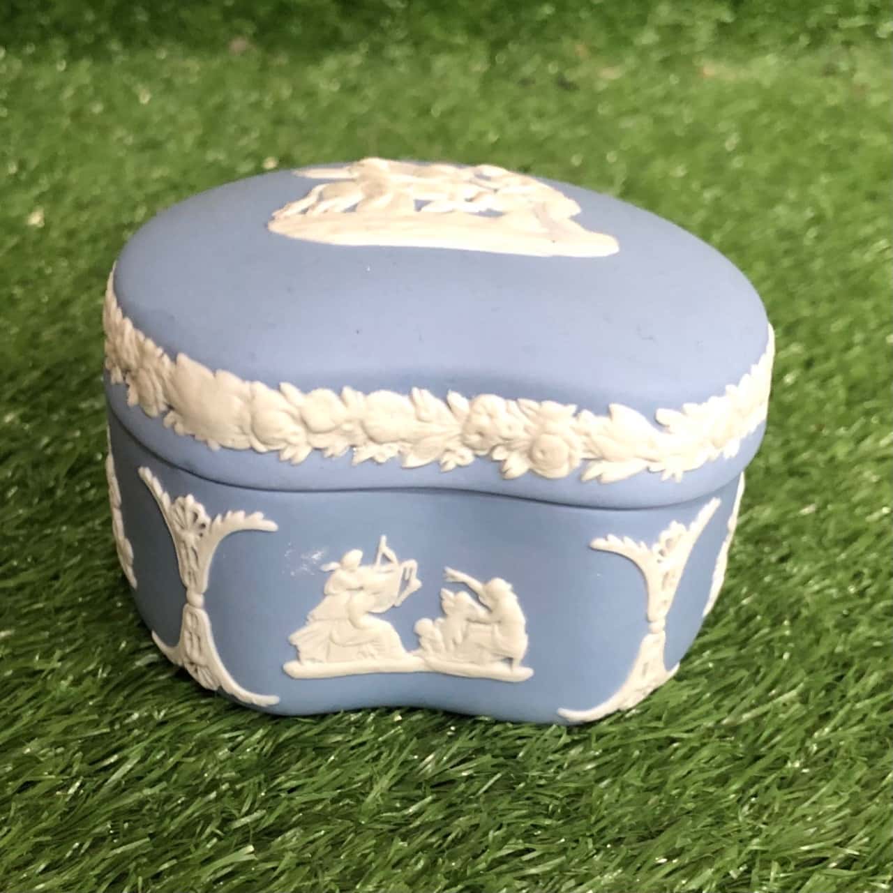 Vintage Wedgwood Powder Blue Jasperware Trinket Box(s)