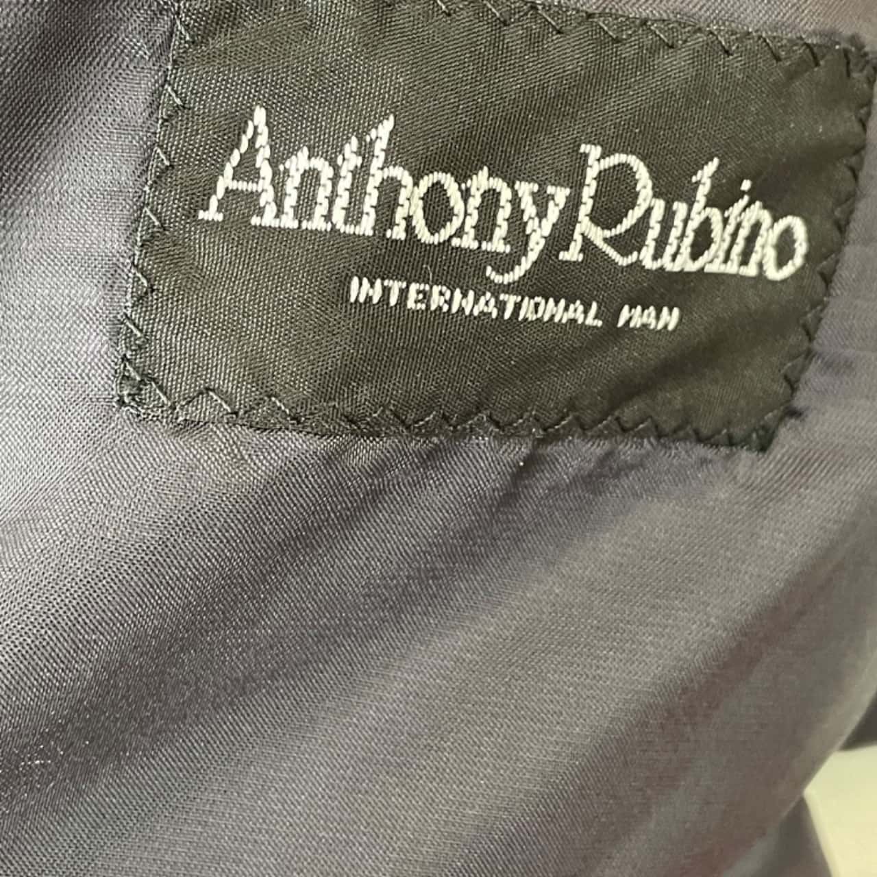 Anthony Rubino Mens Size M Suit Jacket Navy Blue