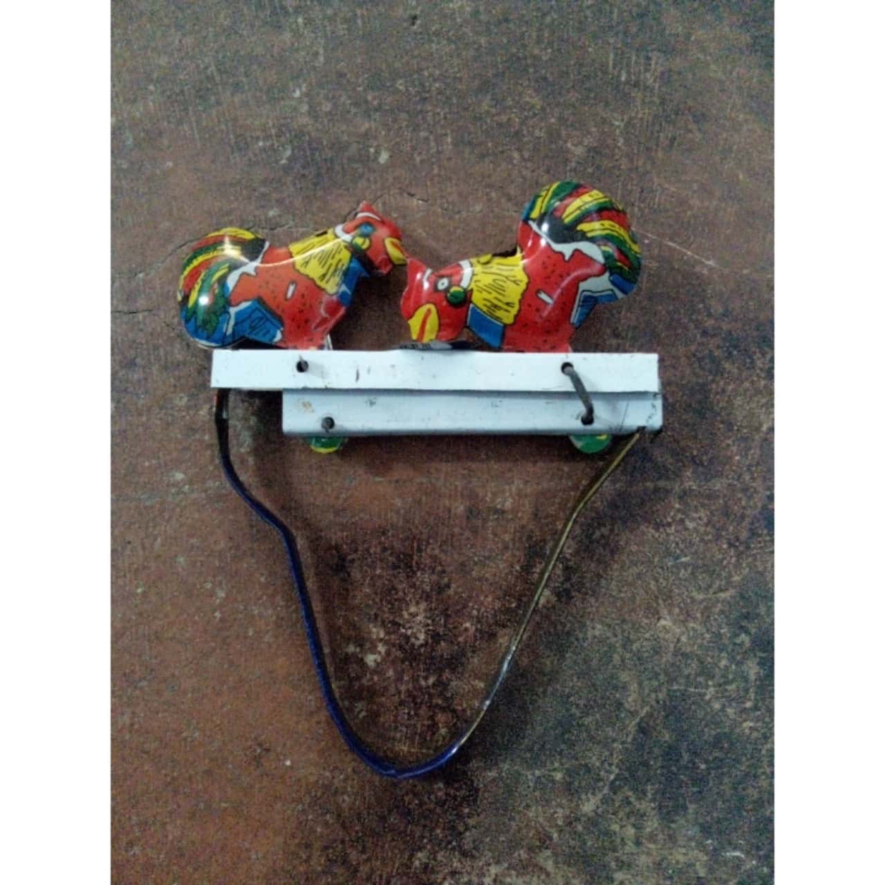 Pecking Chickens Scrap Metal Squeeze Toy(s)
