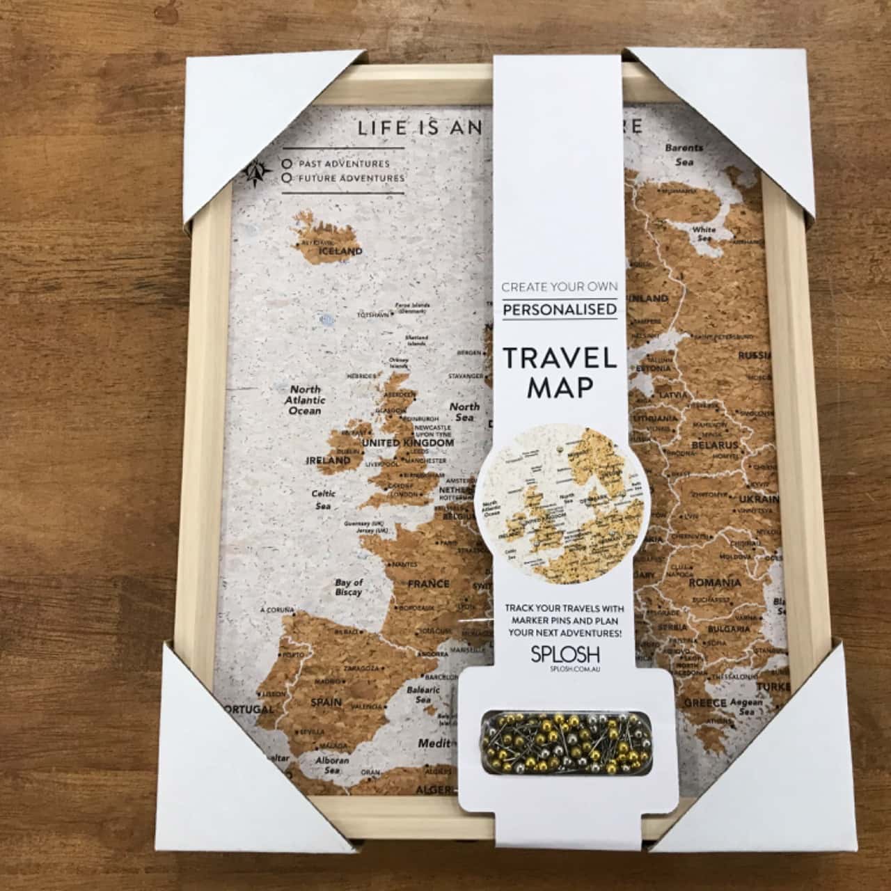 NEW Splosh Create Your Own Travel Map - Europe(s)