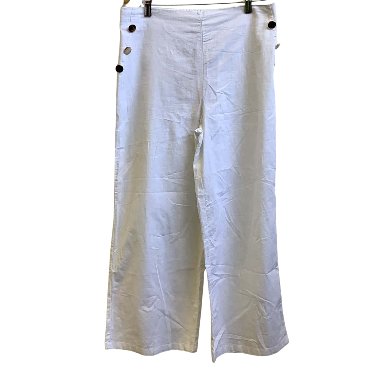 Brand New Threadz Womens Size M-L Linen Blend Pants White (s)