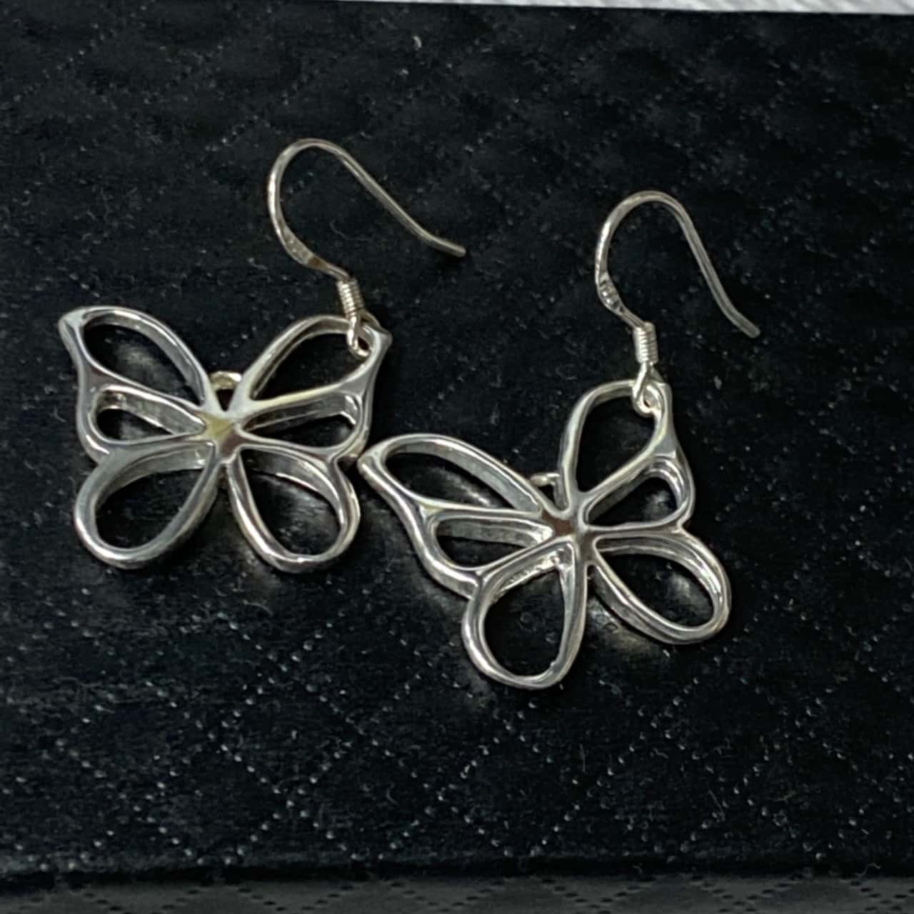 Sterling silver butterfly earrings