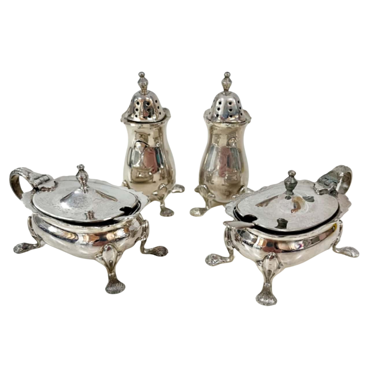Vintage Silver Condiments Set