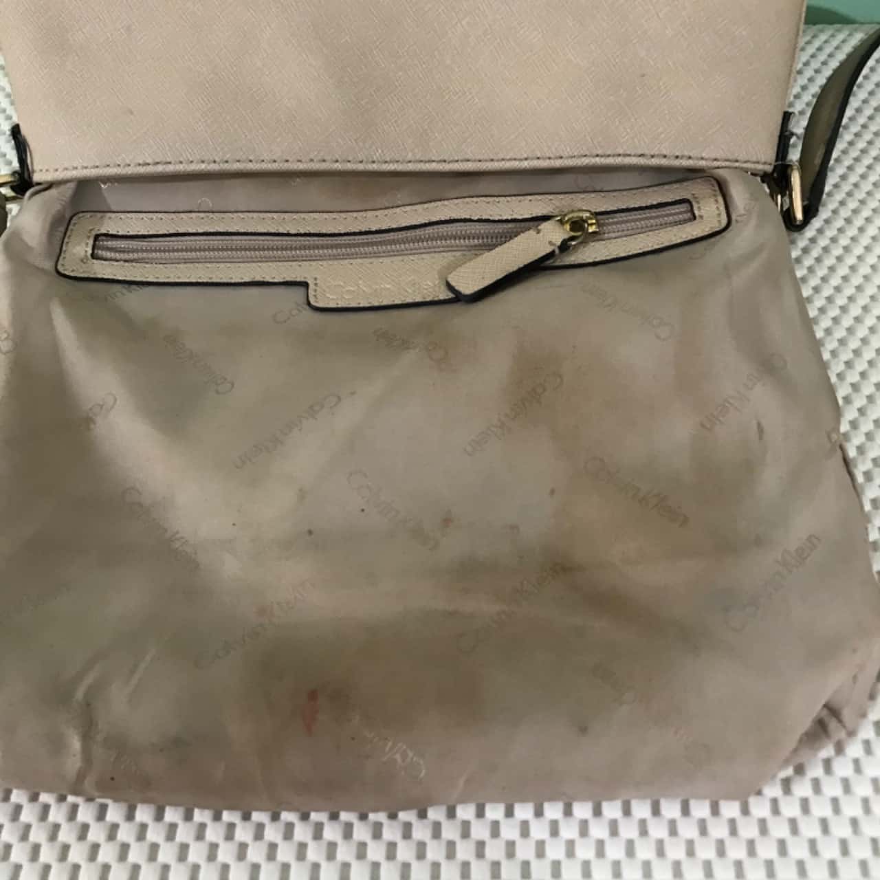 Womens Cross Body Bag Beige