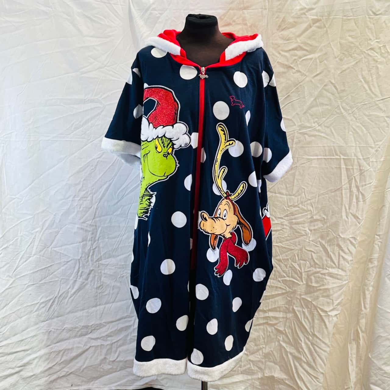 PETER ALEXANDER Size 20 Christmas Grinch Playsuit Navy Blue (s)