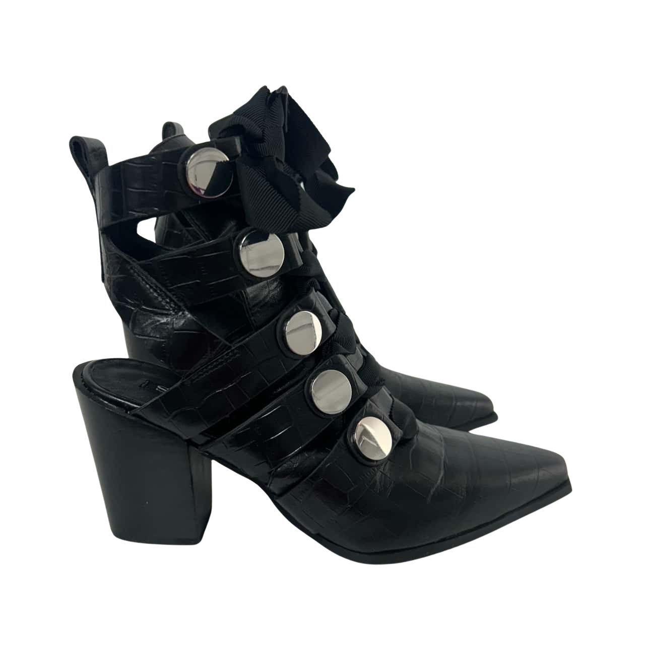 Senso Womens Size 37 Black Cutout Boots