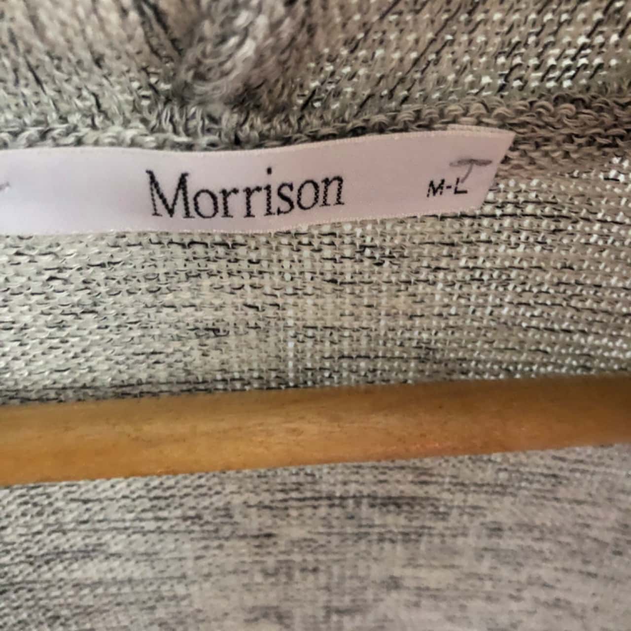 Morrison Size M-L Grey sleeveless backless Cardi