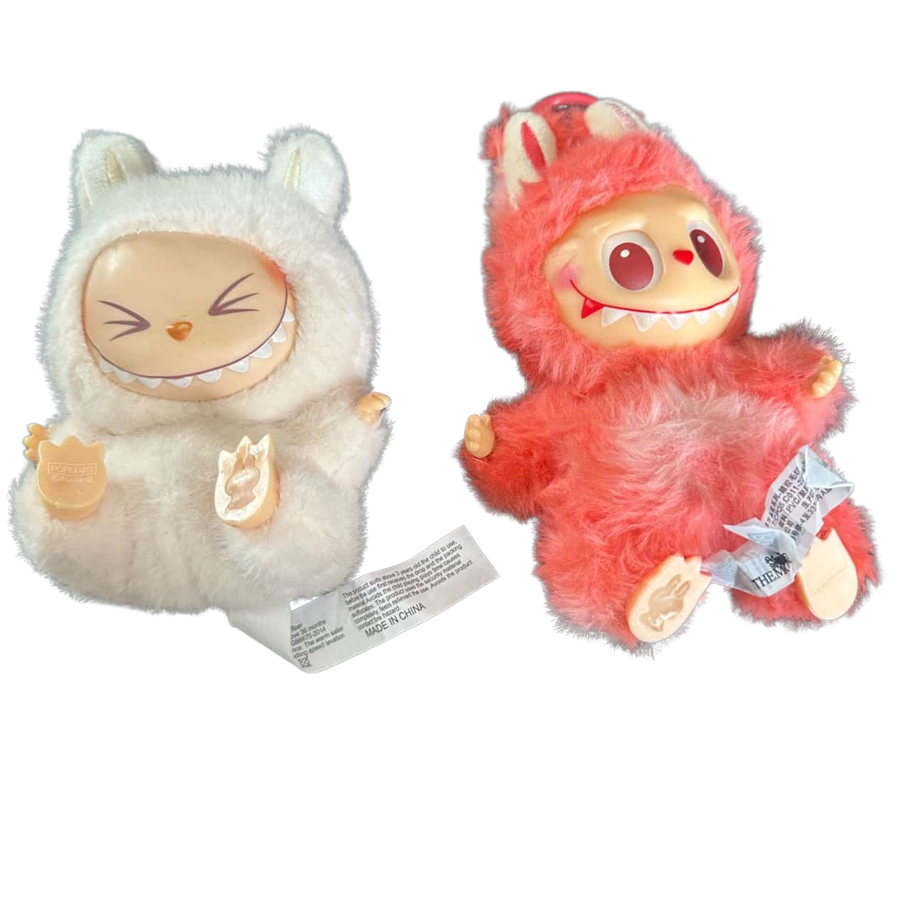 Pop Mart Labubu Dolls Cream sitting ond Pink(s)