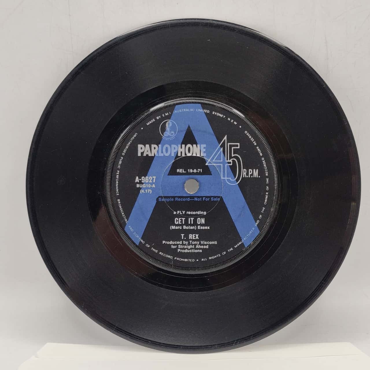 7 Inch Vinyl Single - T.Rex - Get It On. Released In 1971(s)