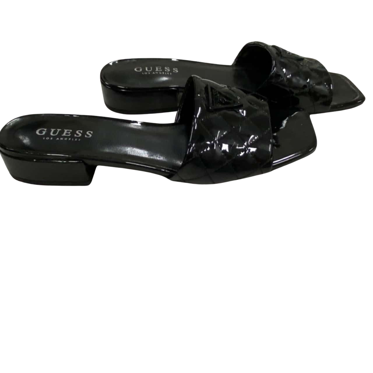 Guess Los Angeles Womens Slides Size 9M Black (s)