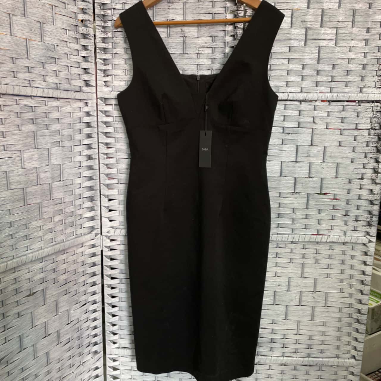 Womens Saba Black Mini Dress Size 12
