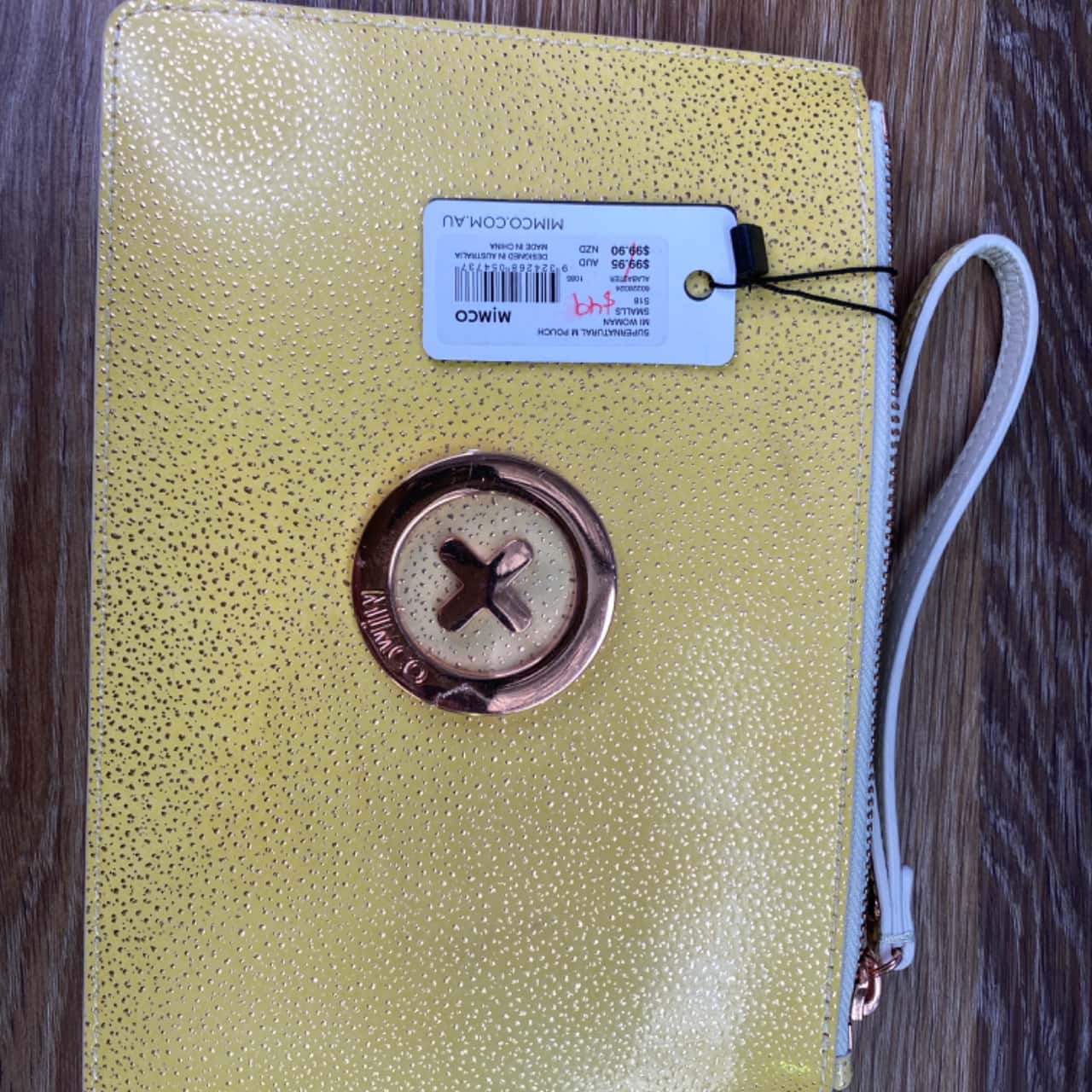 Mimco Womens Yellow pouch(s)