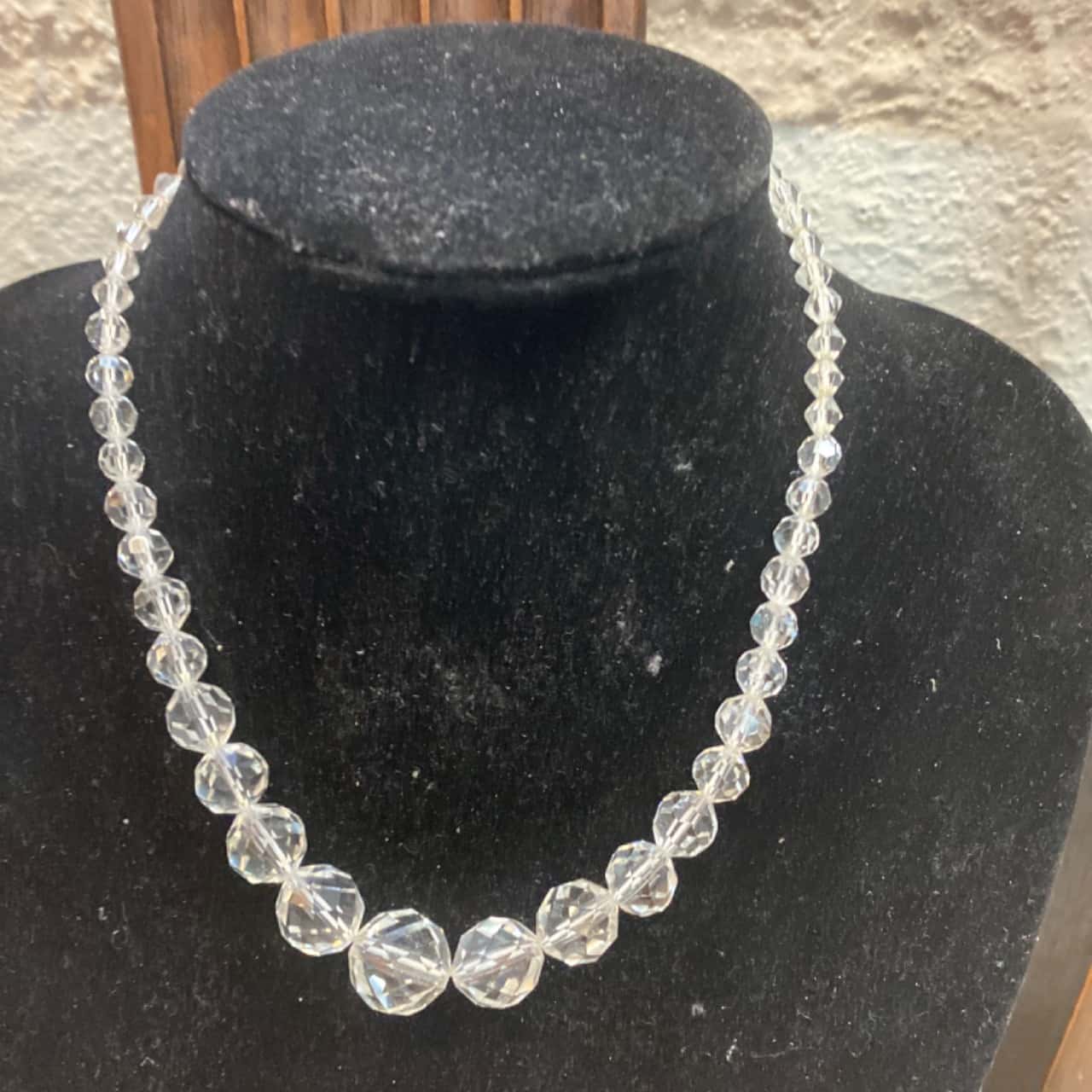 Vintage Faceted Crystal Bead Graduated Necklace(s)