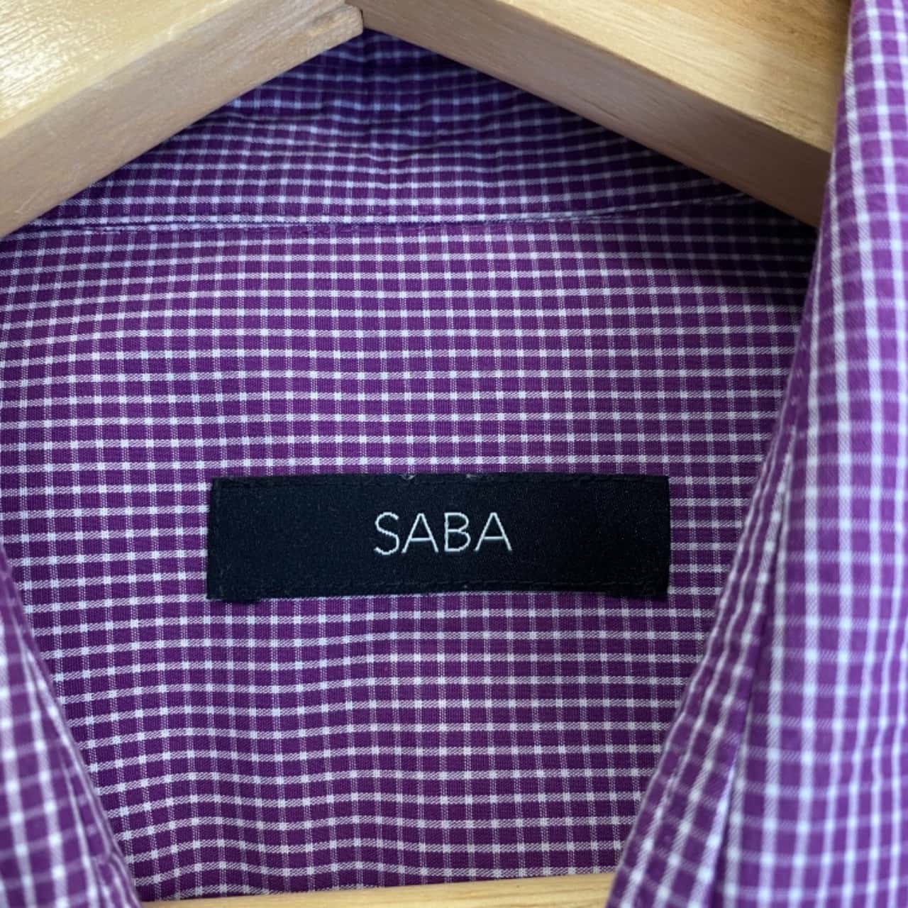 SABA Mens Size L Long Sleeve Purple/White (s)