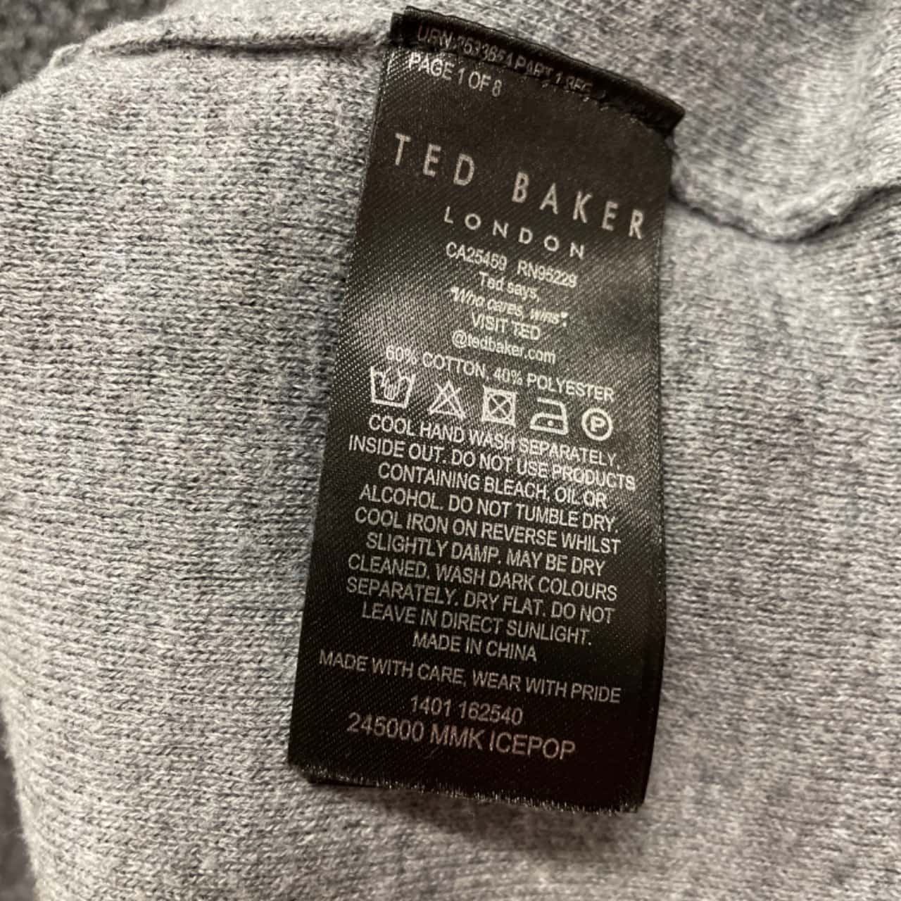 Ted Baker Mens Size 3 / 40 Jumpers Blue / Grey