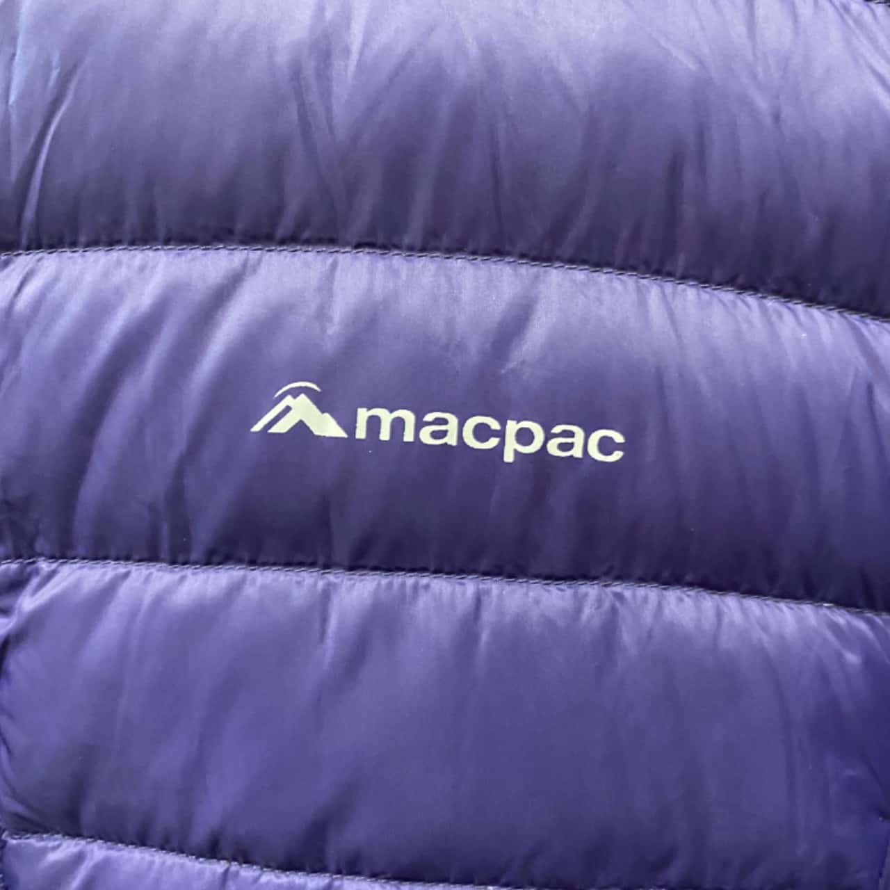 Macpac Violet Knee Length Puffer Jacket Size:20 (s)