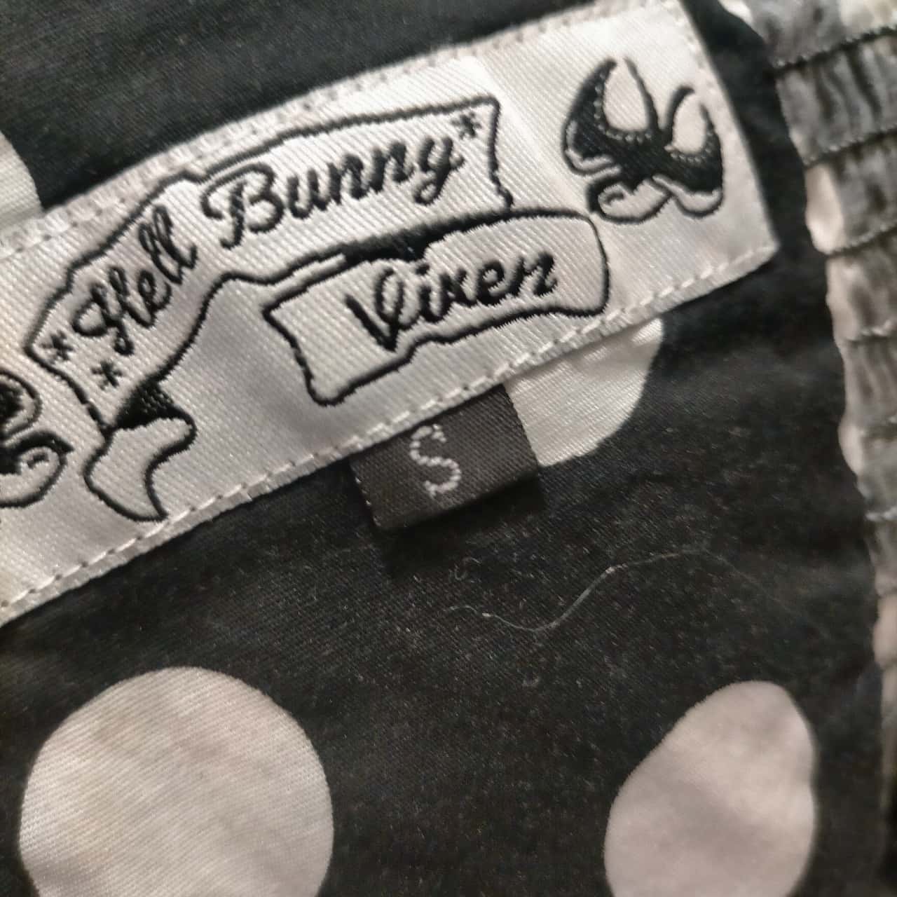 HELL BUNNY VIXEN Rockabilly Polka Dot Halter Neck Dress Size S VGUC(s)