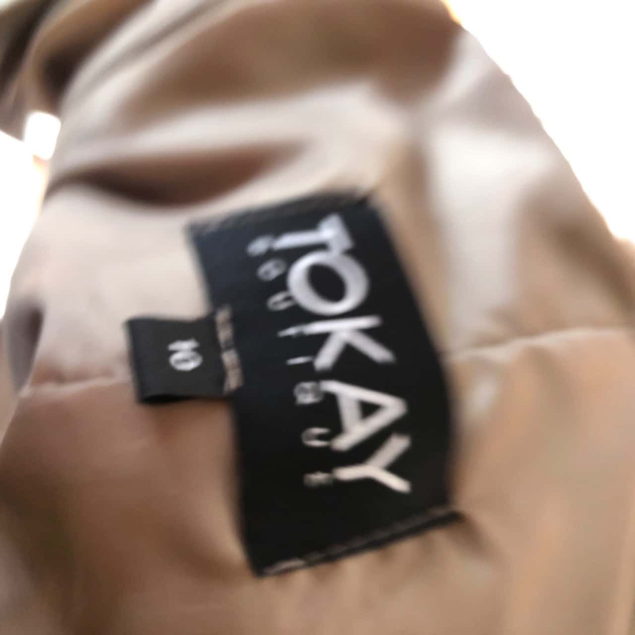 Tokay Size 10 Taupe Silk Dress with size 12 Bolero