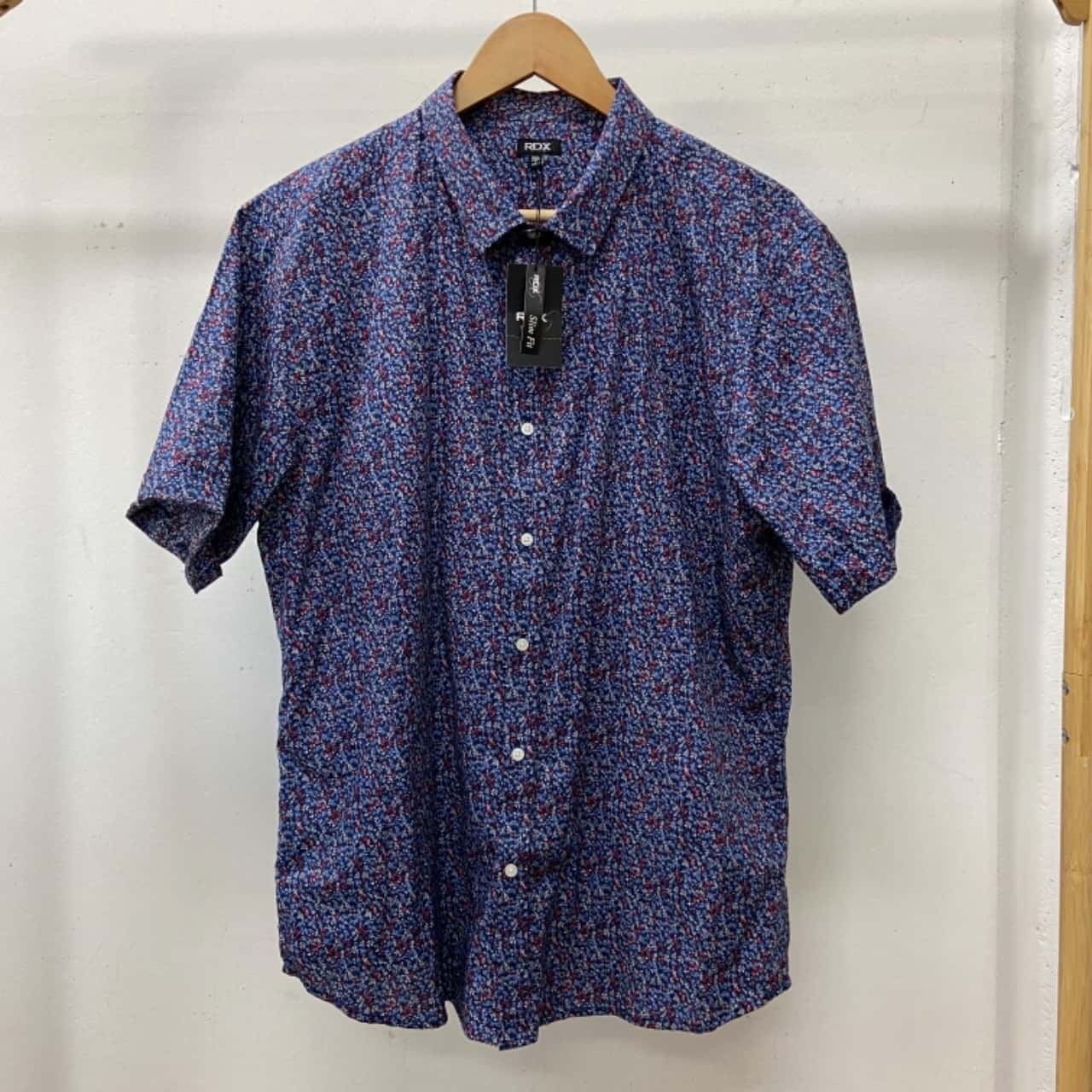RDX Mens Size XXL Floral / Navy Blue Dress Shirt(s)