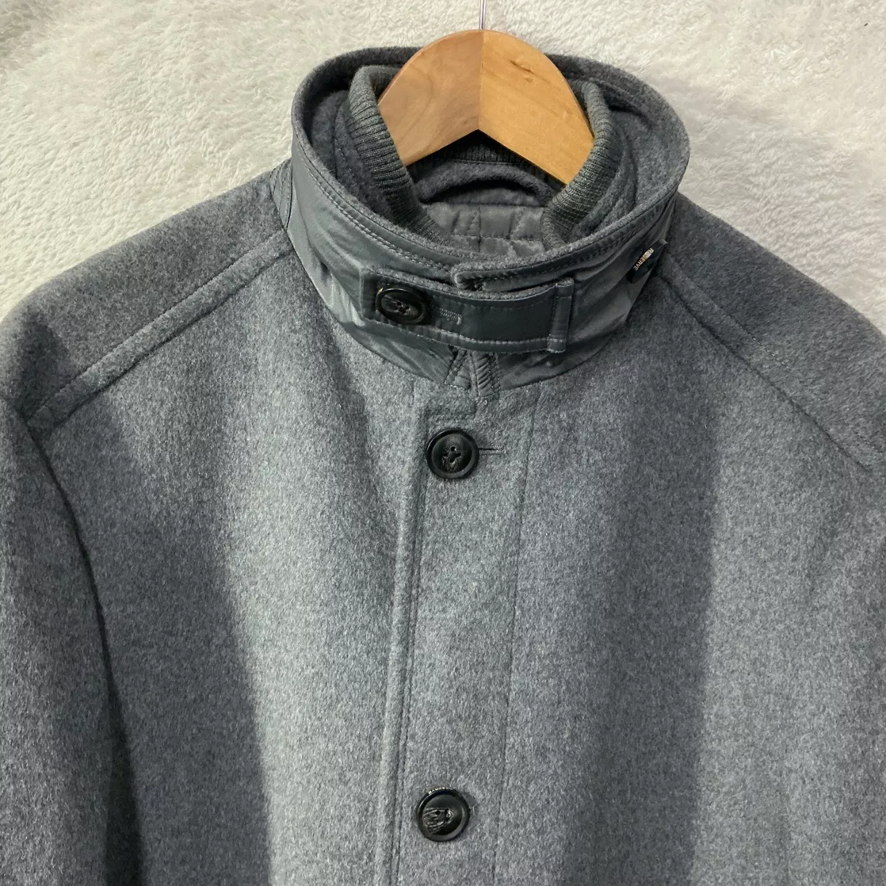 Reserve Mens Size L Grey Button up & Front Zip Winter Jacket - Used ...