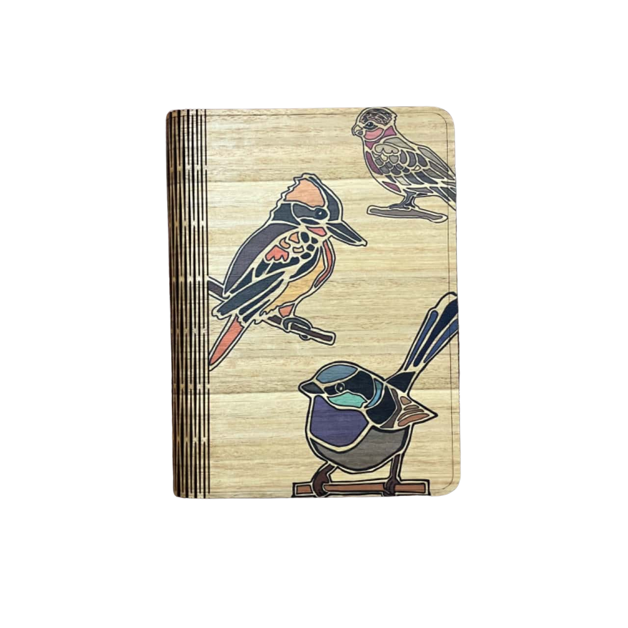 Buttonworks Australia Wooden Notebook Cover With Birds(s)