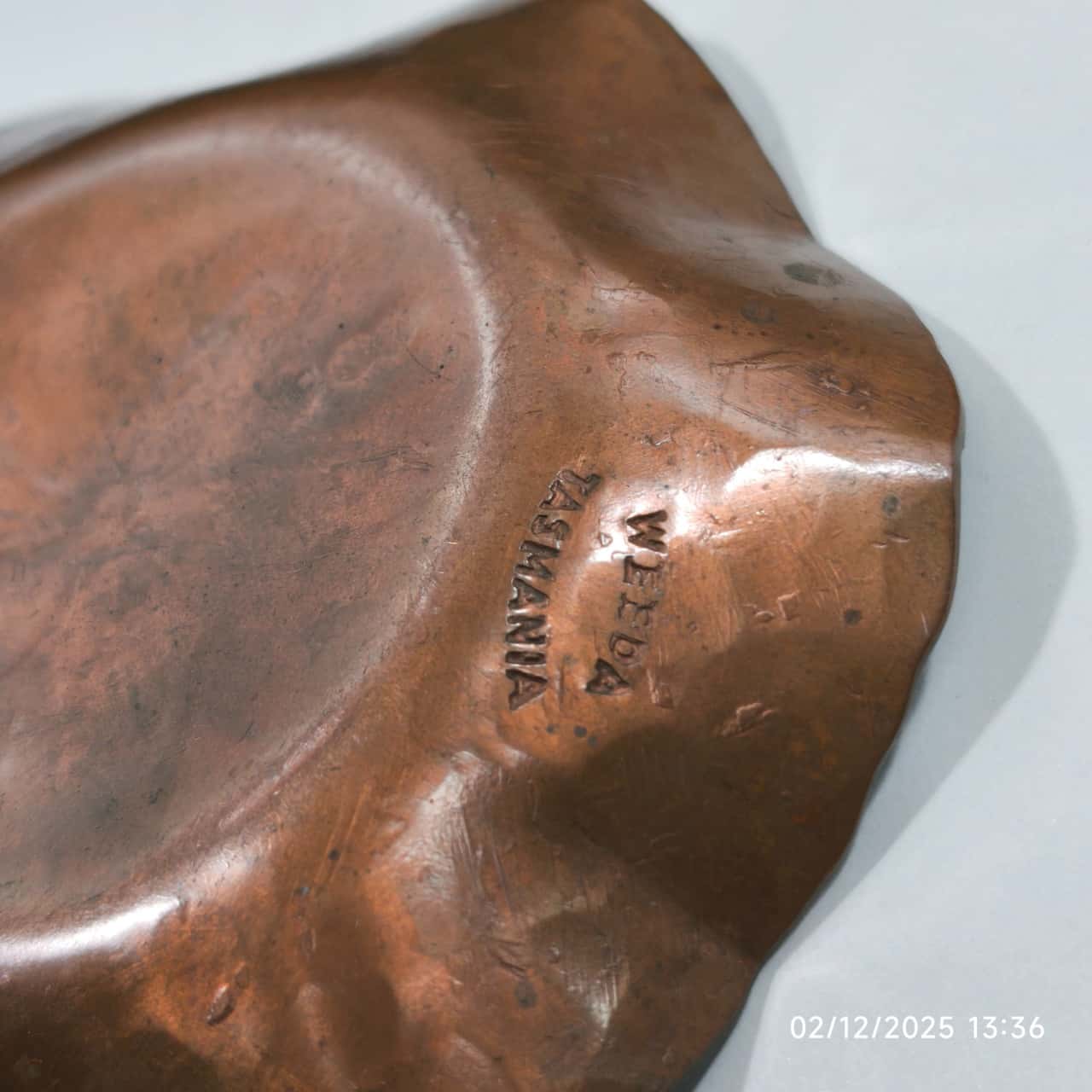 Weeda Tasmania Copper Art Dish Trinket Vintage